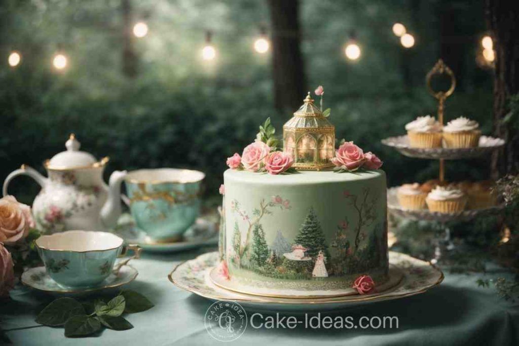 Evening Tea Party Art Cake - Cake-ideas